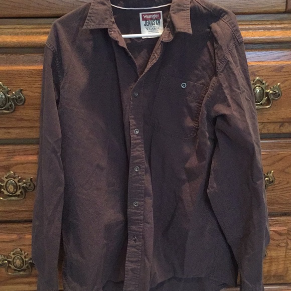 Wrangler | Shirts | Brown Wrangler Longsleeve Button Up | Poshmark